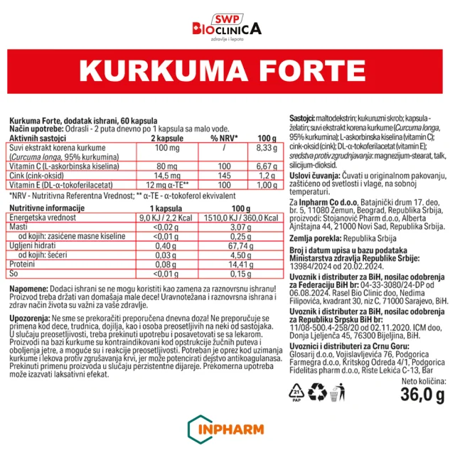 Kurkuma Forte 60 Kapsula| Apoteka Flos