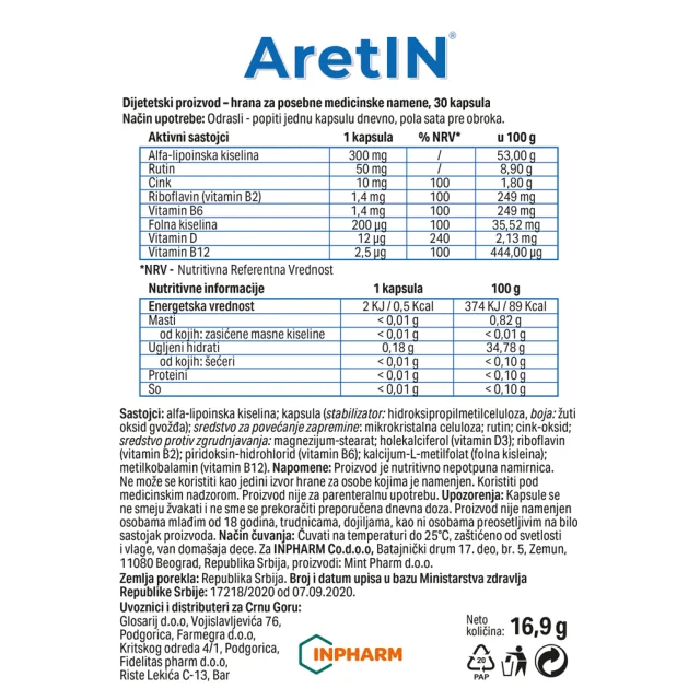 Aretin 30 Kapsula| Apoteka Flos