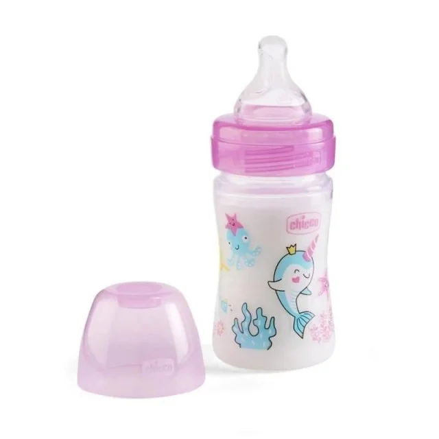 Chicco Flasica Well-Being Plasticna Devojcice Silikonska Cucla 150Ml ...