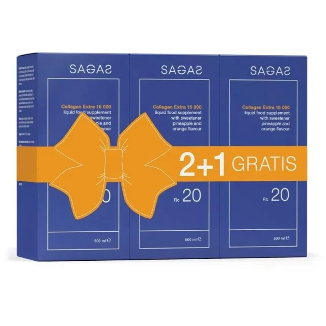 Sagas Rc 20 Collagen Extra 15000 3×500Ml Paket| Apoteka Flos